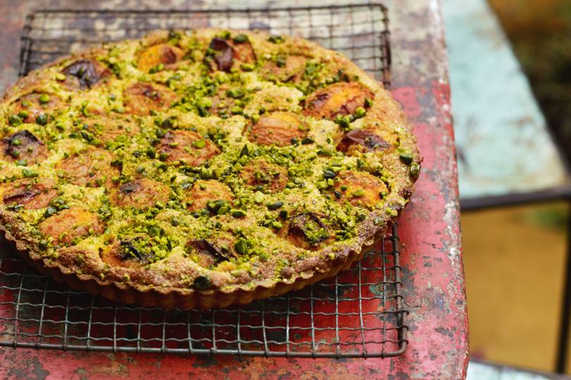 Nespole, almond and pistachio crostata recipe | House & Garden