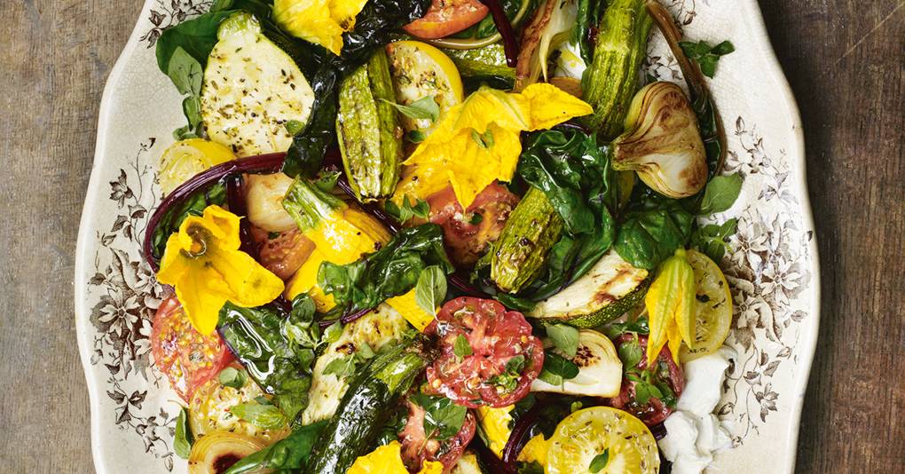 Roasted courgettes with tomatoes recipe | House & Garden