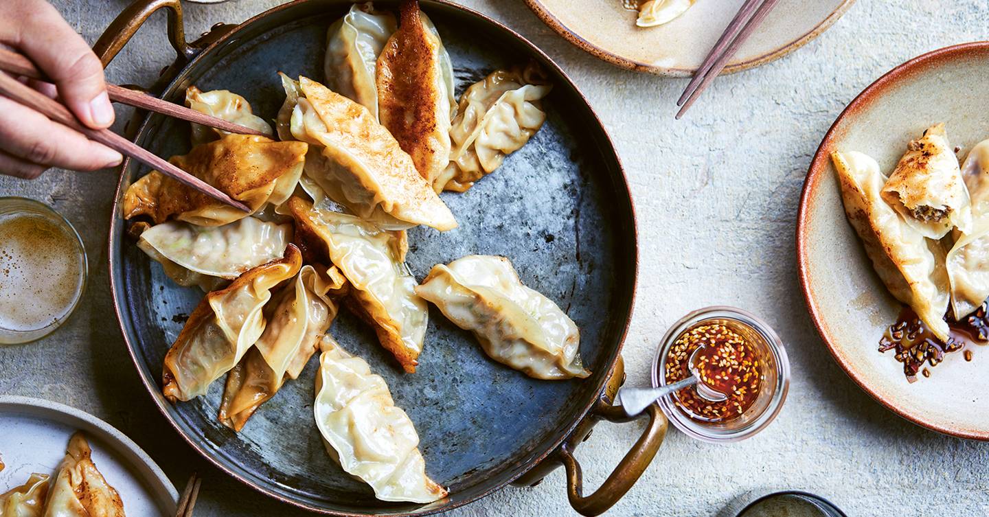Potsticker pork & chinese cabbage dumplings recipe | House & Garden