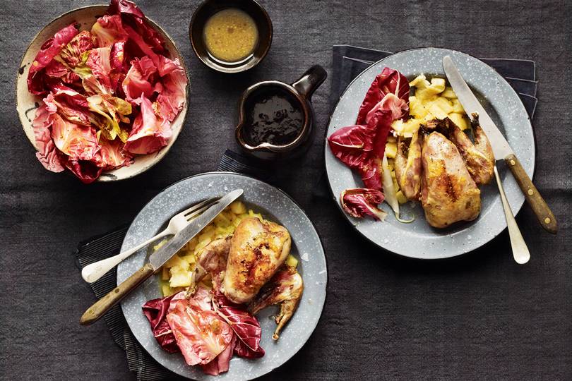Maple-glazed partridge and parsnips recipe | House & Garden