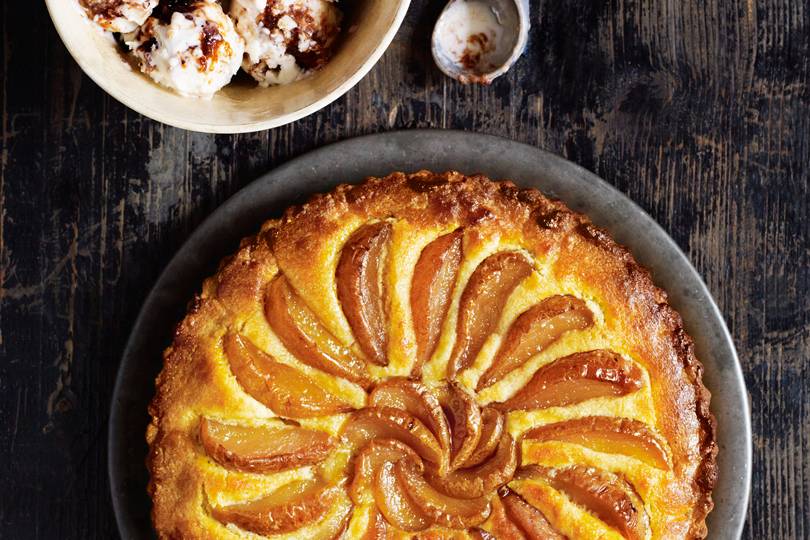 Quince and pear tart recipe with sweet cream ice cream | House & Garden