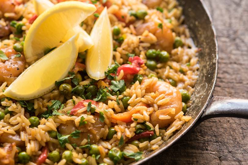 Speedy prawn paella recipe | House & Garden