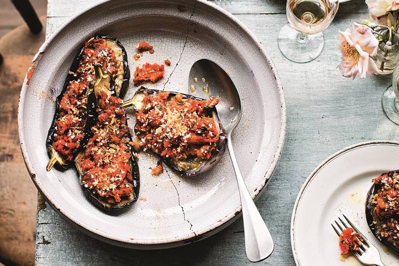 Stuffed aubergine recipe | House & Garden