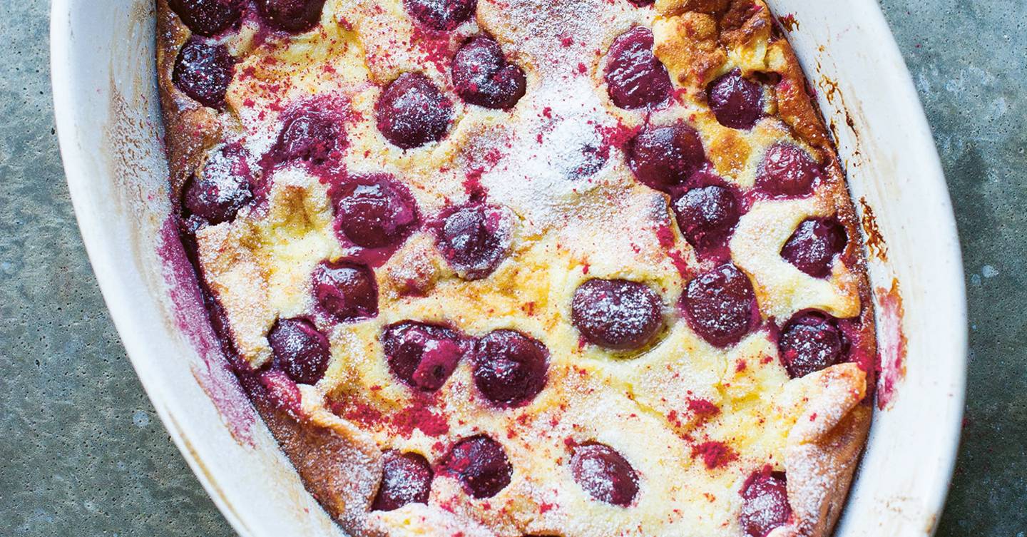 Cherry sour cream clafoutis recipe | House & Garden