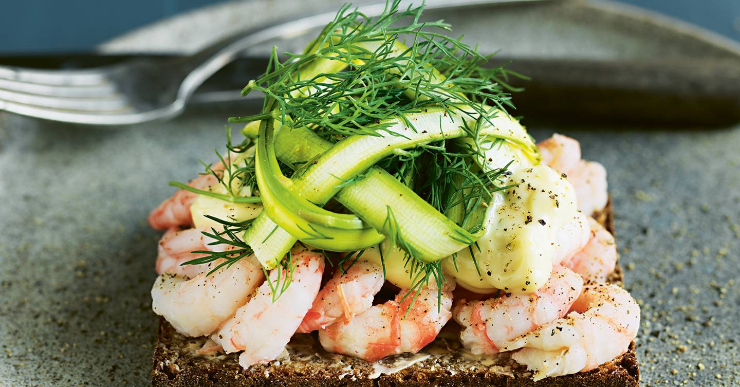 Prawn and dill open sandwich | House & Garden